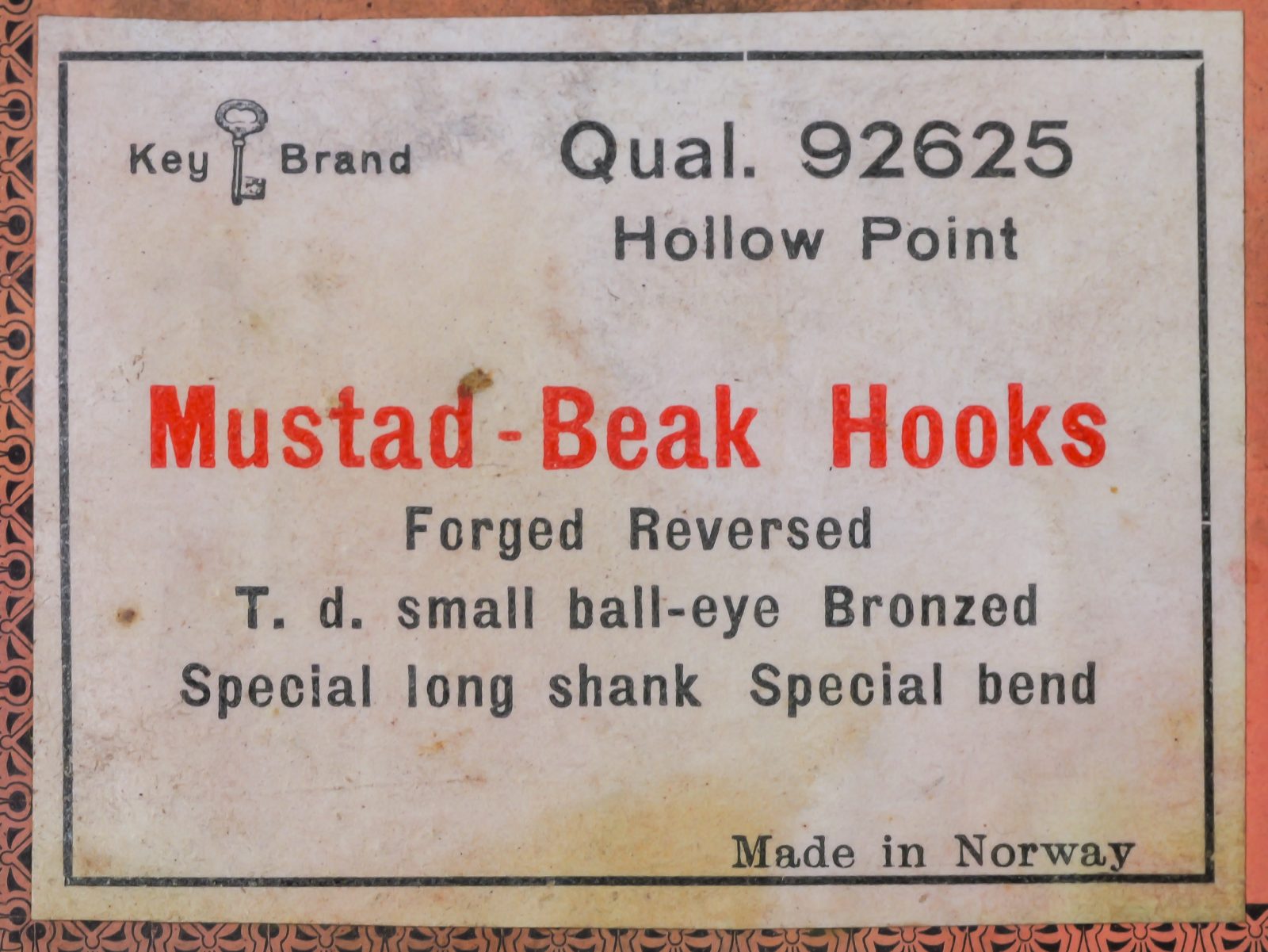 Mustad 92625 Beak Hook — Vintage Mustad Reference | garrenwood.com