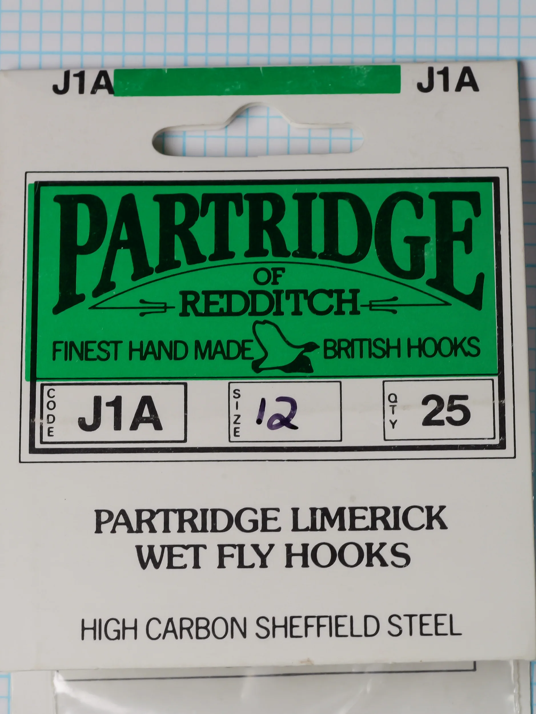 Partridge J1A Hooks – Partridge Limerick Wet Fly Hooks – Garren Wood